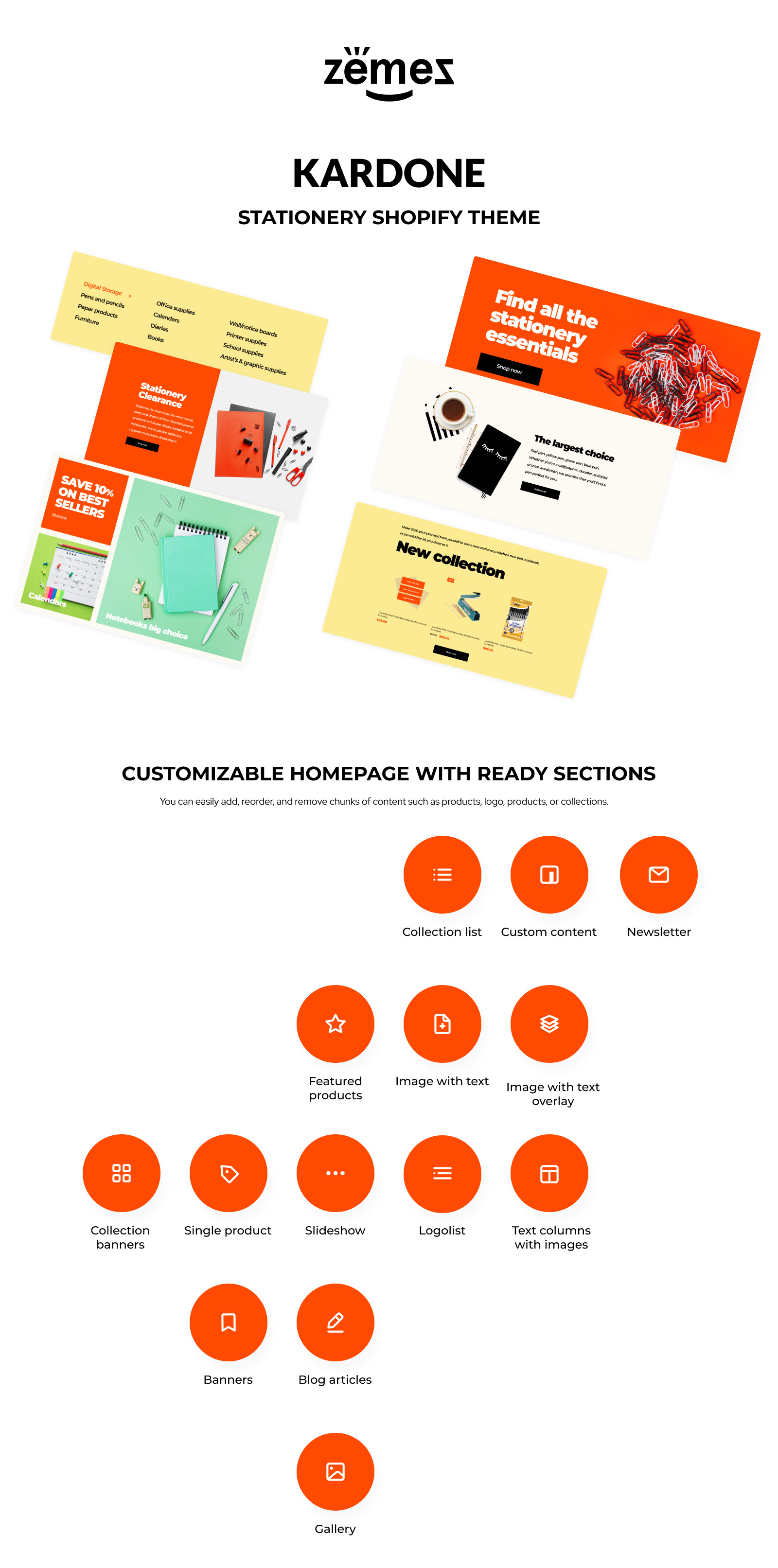 KarDone Stationery Store Shopify Theme - TemplateMonster